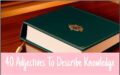 40 Adjectives To Describe Knowledge - Vivid Writing Tips