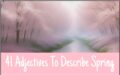 41 Adjectives To Describe Spring - Vivid Writing Tips